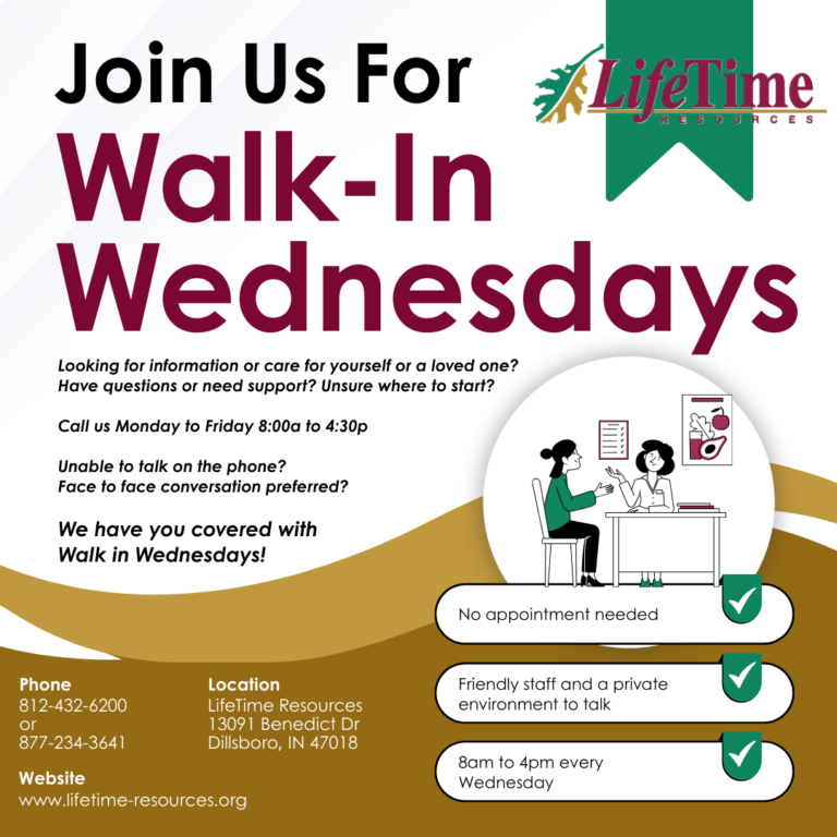 Walk-In Wednesday – Lifetime Resources